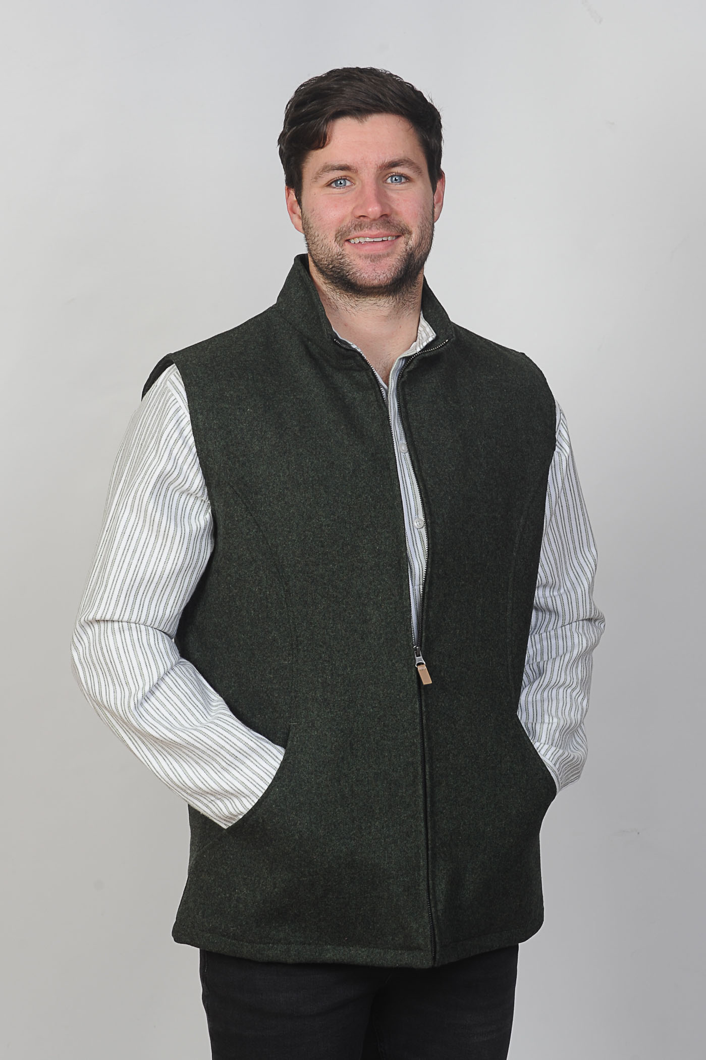 Finnegan Tweed Vest - Pine Green | Murphy of Ireland US